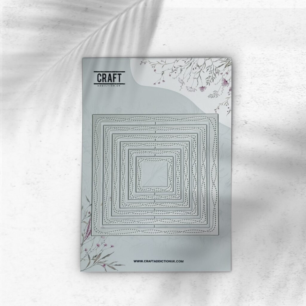 Wavy Double Stitch Square - craftaddictionuk.com