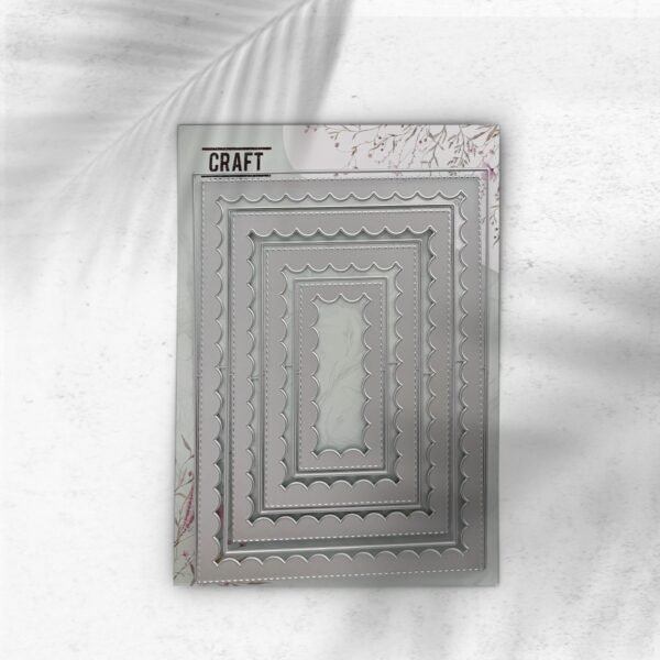Luxe Rectangle Inverted Scallop Frames - craftaddictionuk.com